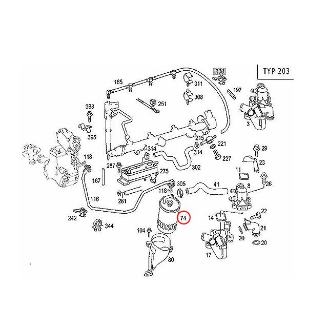 Mercedes-Benz（メルセデス・ベンツ） 燃料フィルター フューエルフィルター Mクラス W163 ML270 CDI : セントピア ...