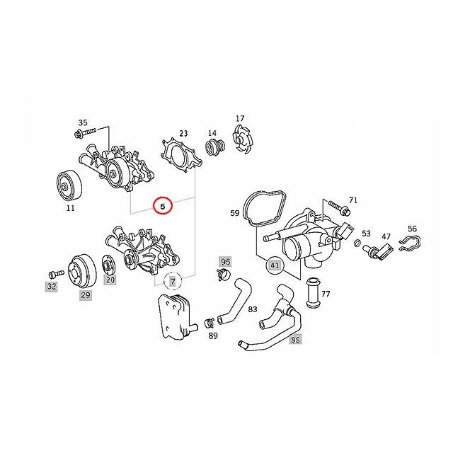 Mercedes-Benz（メルセデス・ベンツ） ウォーターポンプ Mクラス W163 ML270CDI OM612 直6エンジン : セント ...
