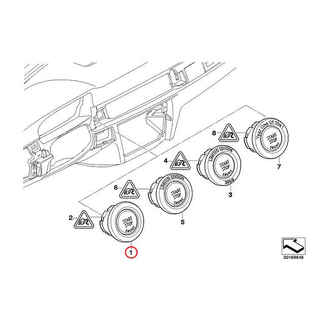 BMW 純正品 エンジン スタータープッシュスイッチ BMW X1シリーズ E84 18i 20i 25i 28i VL18 VL20 ...
