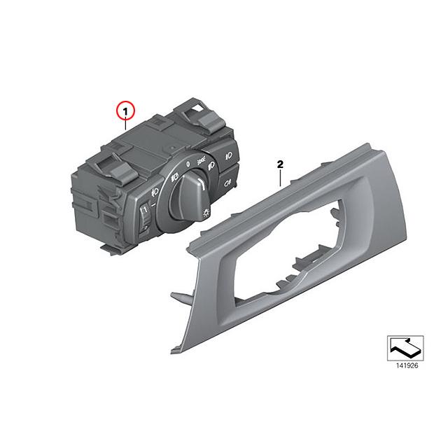 BMW 純正品 ヘッドライトスイッチ ASSY 3シリーズ E92 E93 320i 325i 335i KD20 KD20G KE25 ...