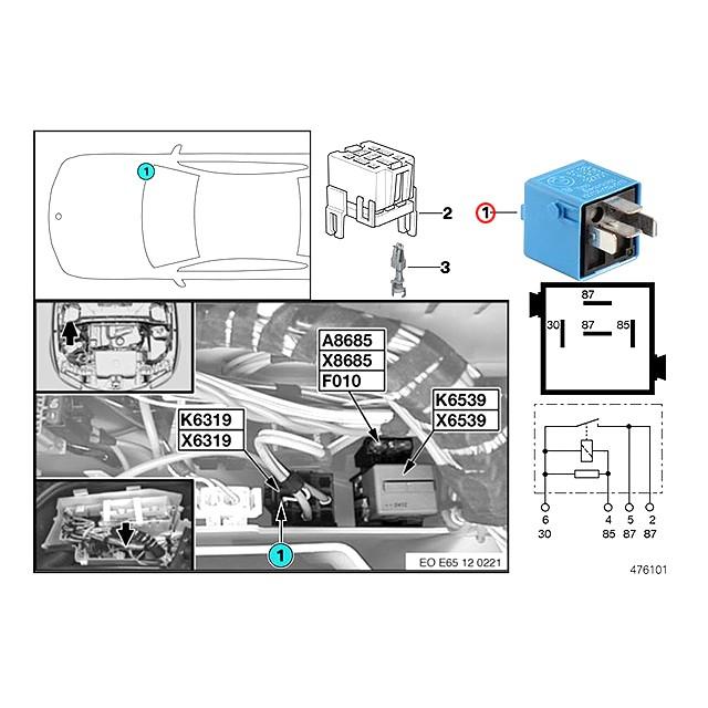 BMW リレー ブルー E36 E38 E39 E46 E53 E60 E61 E63 E64 E65 E66 E70 E82 E83 E84 E85 E86 E87 E88 E89 E90 ...