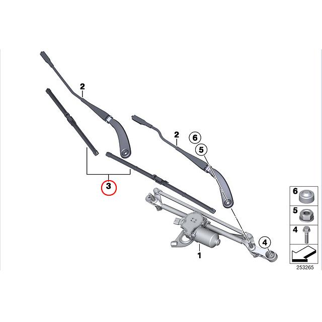 BMW フロント ワイパーブレード 左右セット F20 F22 右ハンドル用 550mm/450mm : セントピア ショッピングストア ...