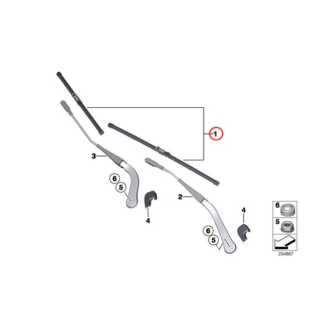 BMW フロント ワイパーブレード 左右セット 3シリーズ E92 E93 320i 325i 335i M3 KD20 KD20G KE25 ...