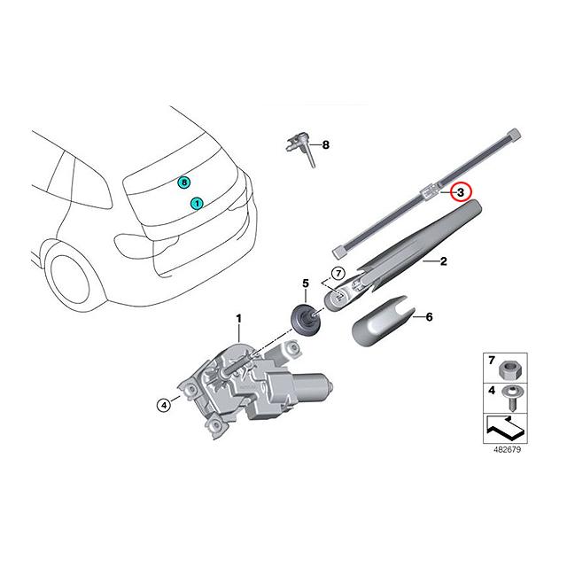 BMW 純正品 リア ワイパーブレード X3シリーズ G01 20d 20i 30e M M40d M40i TR20 TS20 TX20 ...