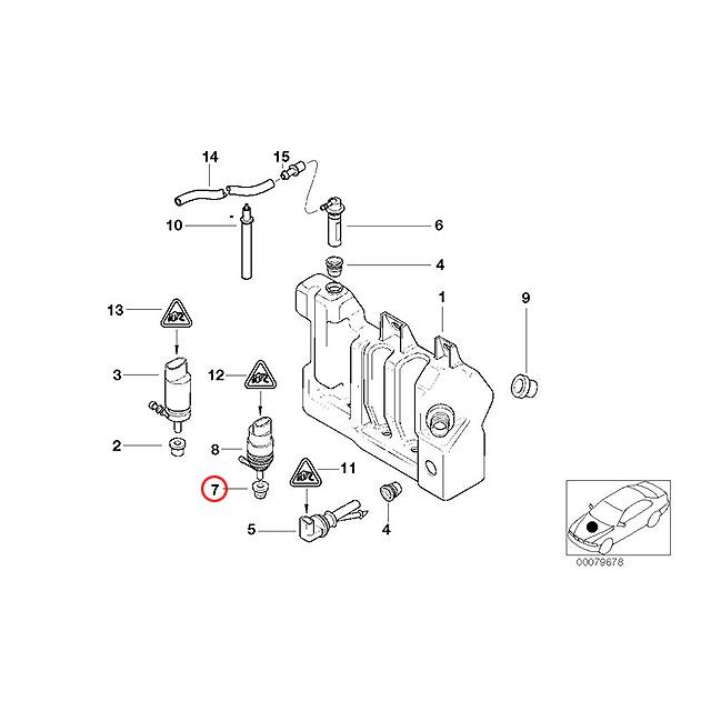 ウォッシャーポンプ用 グロメット BMW 7シリーズ E32 730i 735i 735iL 740i 740iL 750i 750iL ...