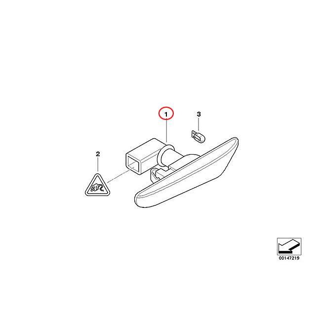サイドマーカー 左側 BMW E82 E87 E88 E90 E91 E92 E93 X1(E84) :63137253326:セントピア ...