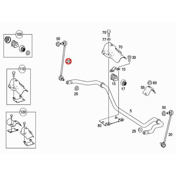Mercedes-Benz（メルセデス・ベンツ） スタビリンクロッド フロント 右側 Vクラス W639 3.2 V350 : セントピア ...