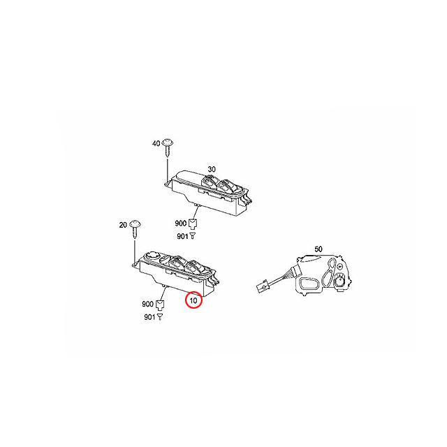 パワーウインドウ スイッチ メルセデスベンツ Vクラス W639 3.2 3.5 V350 : 6395451313 : セントピア ...