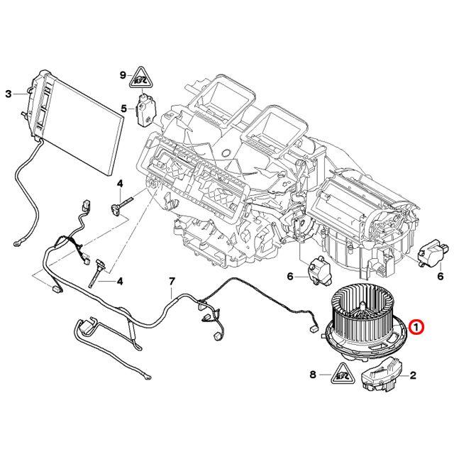BMW エアコンブロアモーター E82 E87 E88(右ハンドル) 116i 118i 120i 130i 135i UC20 UC30 UC35 UD20 UD30 UE16 UF18 ...