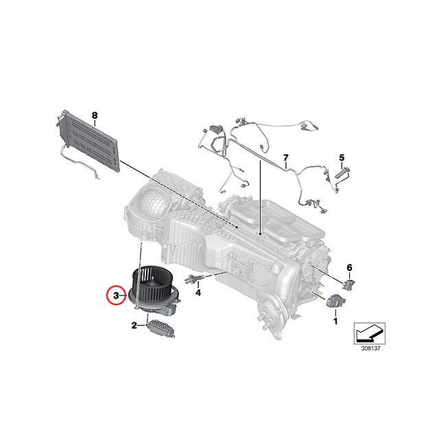 BMW エアコン ブロアモーター BMW 3シリーズ F30 320d 320i 328i 330i 340i Hybrid3 3A20 ...