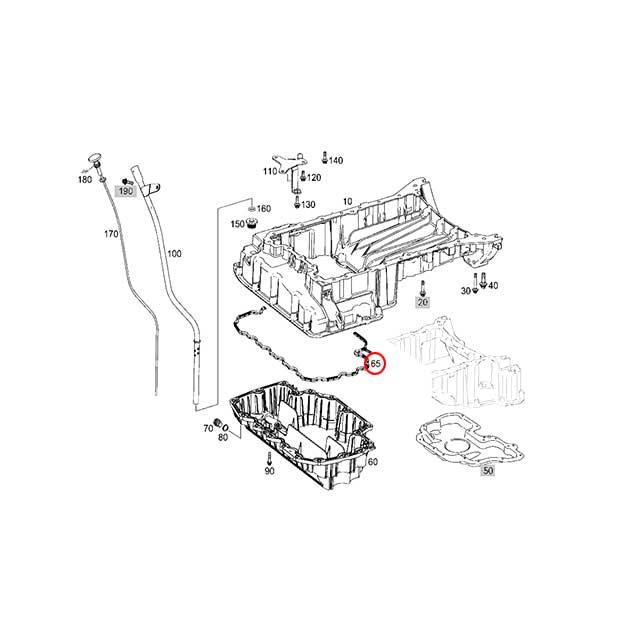 Mercedes-Benz エンジン オイルパン ガスケット メルセデスベンツ Cクラス W205 C220D OM651 直4エンジン ...