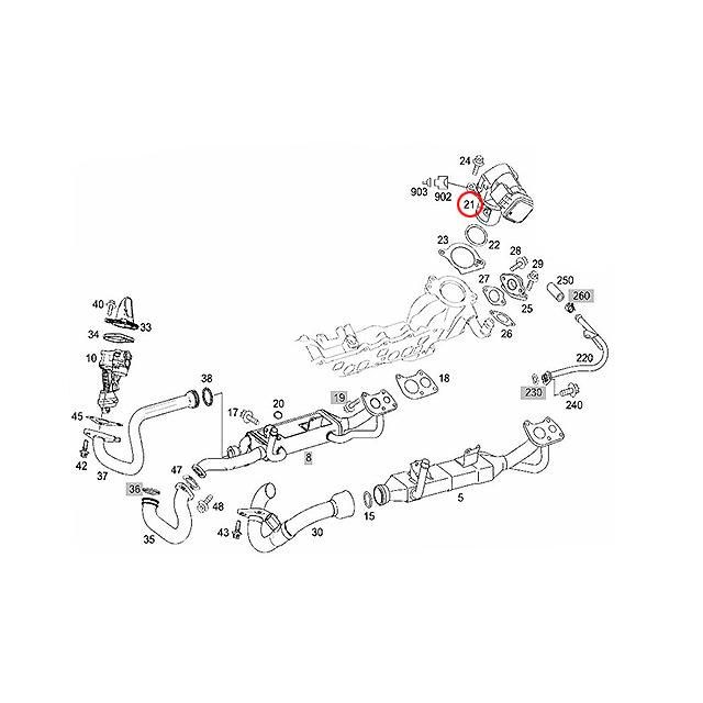 Mercedes-Benz 純正品 EGRバルブ メルセデスベンツ W164 W212 W463 : セントピア ショッピングストア - 通販 ...