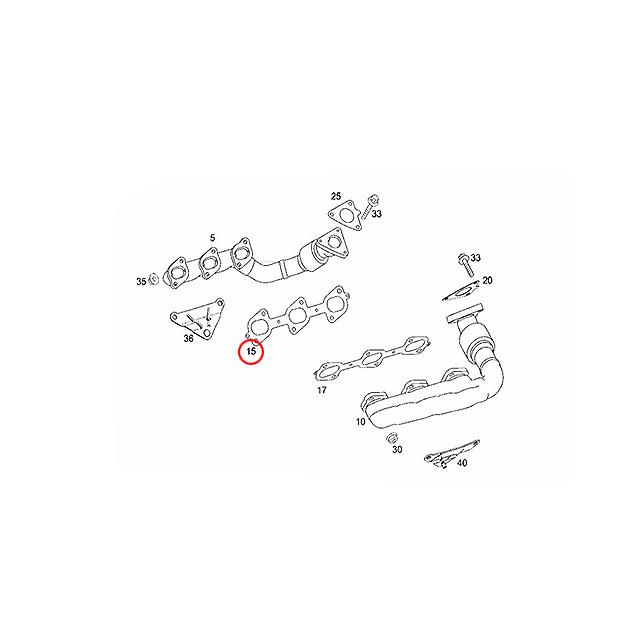 エキゾーストマニホールド ガスケット メタルガスケット メルセデスベンツ Eクラス W211 E320CDI OM642 V6 ...