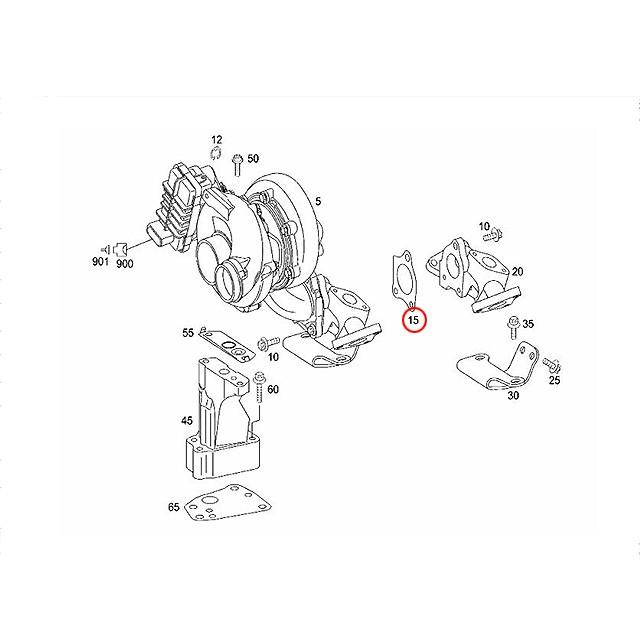 Mercedes-Benz フランジ ガスケット メルセデスベンツ GLEクラス W166 GLE350D : セントピア ショッピングストア ...