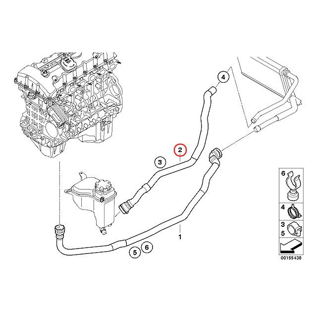 ウォーターホース BMW X1シリーズ E84 18i 25i VL18 VL25 :64216951946-ed03:セントピア ...