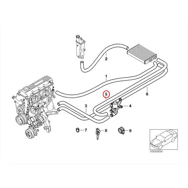 BMW ヒーターホース BMW 3シリーズ E46 318Ci 318i 320i 323i 325i 328Ci 328i 330Ci ...