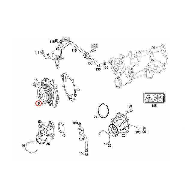 Mercedes-Benz（メルセデス・ベンツ） ウォーターポンプ Eクラス W212 E350D OM642 V6エンジン : セントピア ...