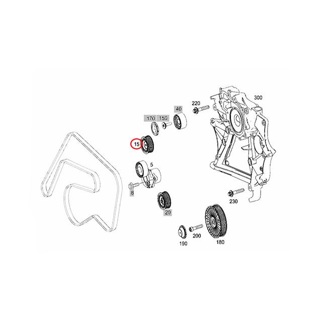 アイドラープーリー メルセデスベンツ W212 W218 OM651 直4エンジン :6512000370:セントピア ショッピングストア ...