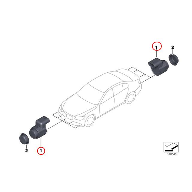 PDCセンサー BMW MINI(ミニ) E82 E87 E88 E90 E91 E92 E93 X1(E84) Z4(E89) R55 R56 R57 R58 R59 R60 R61 ...