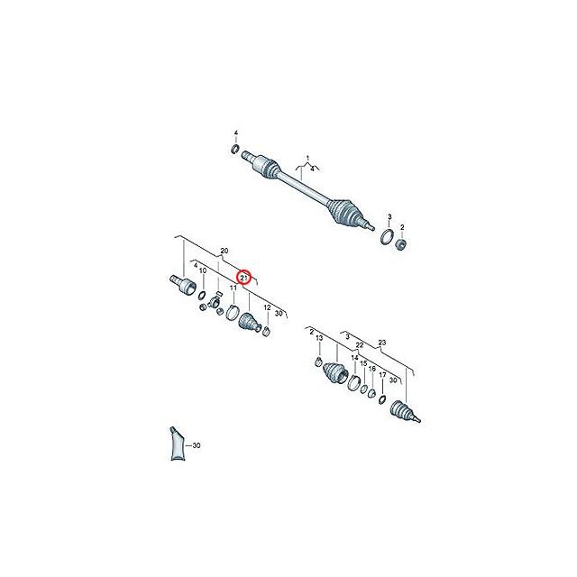 フォルクスワーゲン ドライブシャフト ブーツ フロント インナー 左右共通(片側) ポロ 9NBUD 9NBTS POLO : セントピア ...