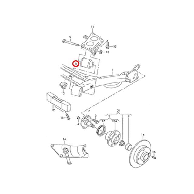 ロアアームブッシュ リア フォルクスワーゲン ニュービートル(99y-10y) 9CAQY 9CAWU 9CAXJ 9CAZJ 9CBFS ...