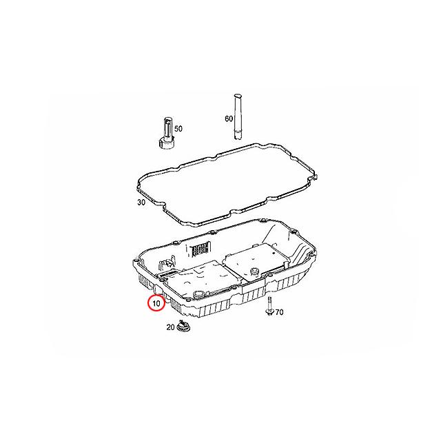 Mercedes-Benz ZF製 ATオイルパン ASSY メルセデスベンツ Cクラス W205 C180 C200 C220D C250 ...