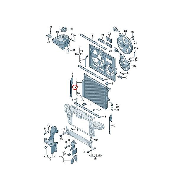 Audi ラジエター アウディ Q7 4LCJTS 4LBARS 4LBHKS 7L0121253A ラジエーター AUDI : セントピア ...