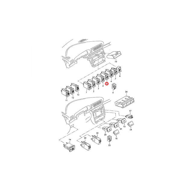 Audi 純正品 ハザードスイッチ アウディ A4 S4 8DAAHF 8DABC 8DACKF 8DADR 8DAEBF 8DAGA 8DAGAF 8DAGBF 8DAPS 8DAPSF ...