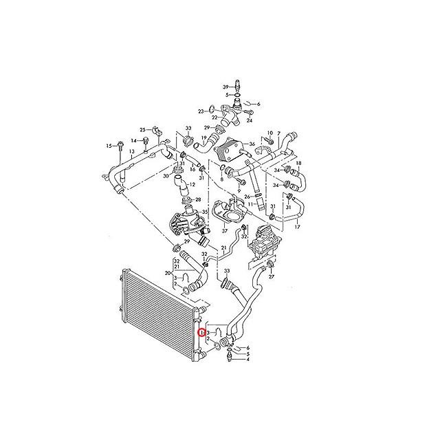 ラジエター ロアホース アウディ A4 8EALT 8EAMBF 8EBFB : 8e0121049n : セントピア ショッピングストア ...