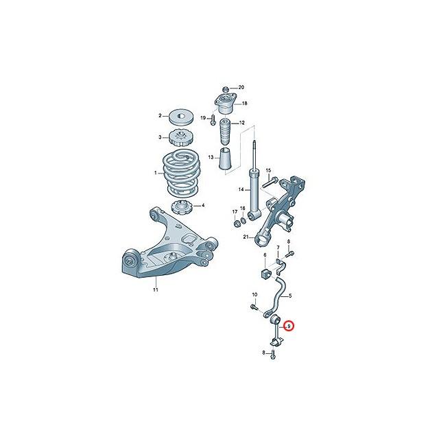 Audi スタビリンクロッド リア 左右共通(1本) アウディ A4/S4/RS4 8EALT 8EAMBF 8EASNF 8EAUKF 8EBBKF 8EBDV 8EBFB 8EBGBF ...