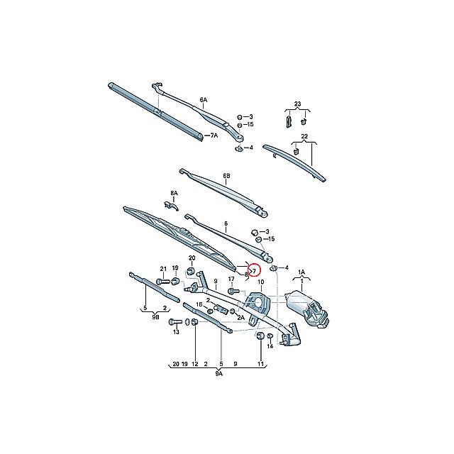Audi 純正品 フロント ワイパーブレード 左右セット アウディ A4/S4/RS4(01y-05y) 8EALT 8EAMBF 8EASNF 8EAUKF 8EBBKF 8EBDV ...