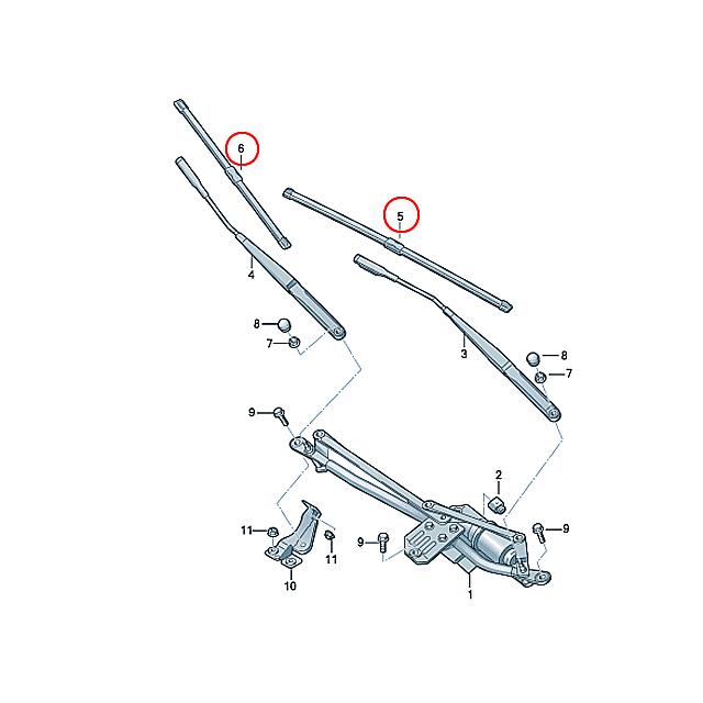 Audi フロント ワイパーブレード 左右セット アウディ TT TTS TTRS 8JBUBF 8JBWA 8JCCZF 8JCDA ...