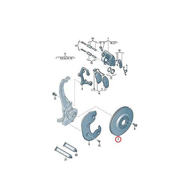 ブレーキローター フロント 左右セット アウディ A5/S5 8T 8F : 8k0615301m-ed02 : セントピア ショッピング ...