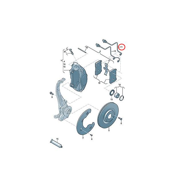 ブレーキパッドセンサー フロント アウディ Q5/SQ5 8RCALF 8RCDNF 8RCHJF 8RCNCF 8RCTVF 8RCTXF ...