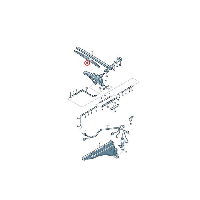 Audi（アウディ） リア ワイパーブレード A3/S3/RS3 8VCJSF 8VCJSL 8VCJXF 8VCJXL 8VCPT ...