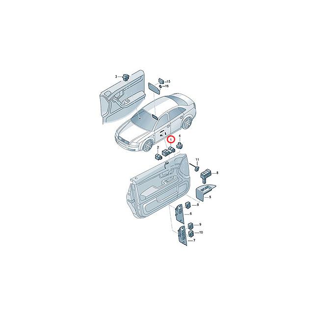 Audi 純正品 パワーウインドウ スイッチ アウディ A4 8EALT 8EAMBF 8EASNF 8EAUKF 8EBDV 8EBFB 8EBGBF 8EBWEF : セントピア ...