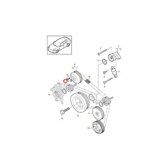 PORSCHE アイドラープーリー ポルシェ パナメーラ 970 3.6 4 4.8 4S 4.8GTS S Turbo PANAMERA ...