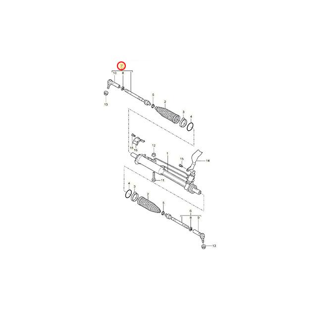 PORSCHE タイロッド ASSY 右側 ポルシェ カイエン 955 CAYENNE : セントピア ショッピングストア - 通販 ...