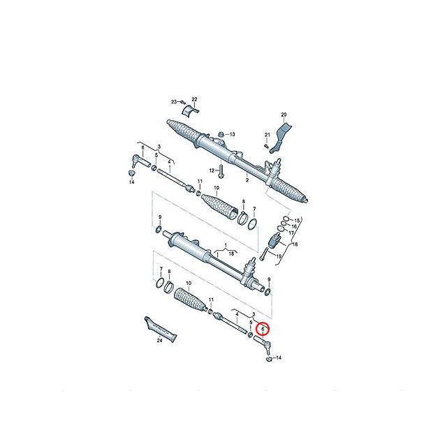 Audi タイロッドエンド 左側 アウディ Q7 4LBARS 4LBHKS 4LCJTS : セントピア ショッピングストア - 通販 ...
