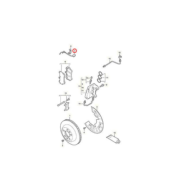 ブレーキパッドセンサー フロント ポルシェ カイエン 955 957 CAYENNE :95561236552:セントピア ショッピングストア ...