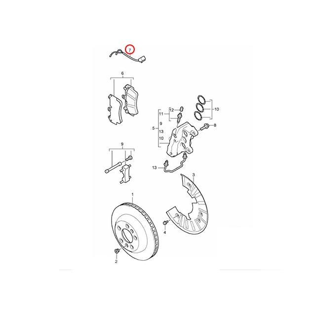 Audi ブレーキパッドセンサー フロント アウディ Q7 4L : セントピア ショッピングストア - 通販 - Yahoo!ショッピング