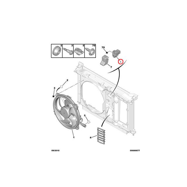 シトロエン（CITROEN） 電動ファン コントロールユニット プジョー グランドC4ピカソ C4 C4ピカソ DS4 DS5 3008 ...