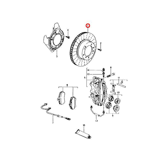 PORSCHE（ポルシェ） ブレーキローター リア 左右セット ケイマン ボクスター 987 2.7 2.9 98735240101 ...