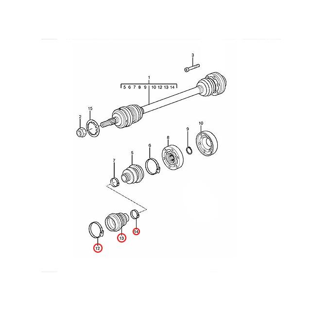 ドライブシャフト ブーツ フロント アウター 左右共通(片側) ポルシェ 911シリーズ 997 カレラ4S Carrera4S ...