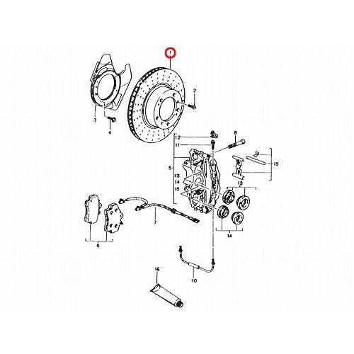 ブレーキローター フロント 左右セット ポルシェ ケイマン 987 2.9 3.4S CAYMAN :99635140501-ed05:セント ...