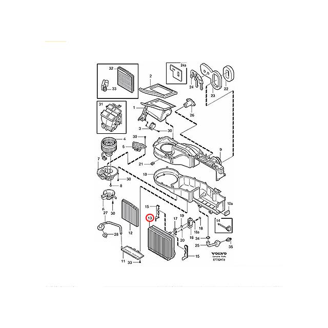 エアコン エバポレーター ボルボ S60 S80 V70 XC70 XC90 :V30630696:セントピア ショッピングストア - 通販 ...