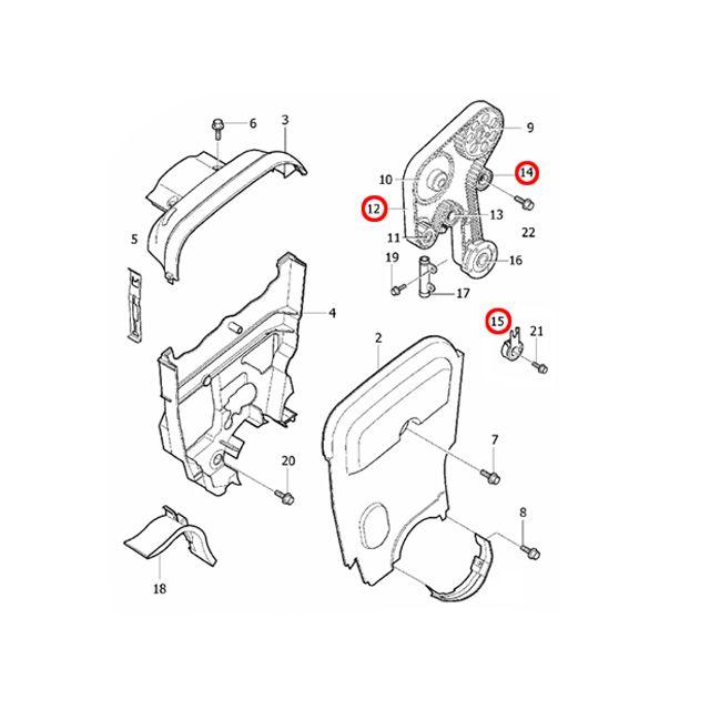 タイミングベルトテンショナー3点セット ボルボ XC90(T6) B6294 V30758270 VOLVO :V30758270-ed02 ...