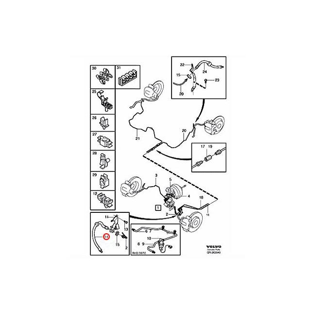 ボルボ（VOLVO） ブレーキホース フロント 左右共通(片側) V70 : セントピア ショッピングストア - 通販 - Yahoo!ショッピング