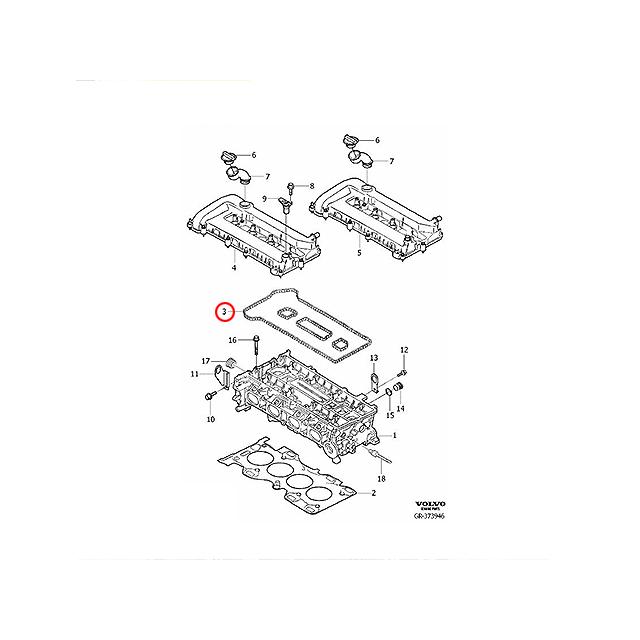 ボルボ タペットカバー ガスケット C30 S40 S80 V50 V70 B4184 B4204 エンジン : セントピア ショッピング ...