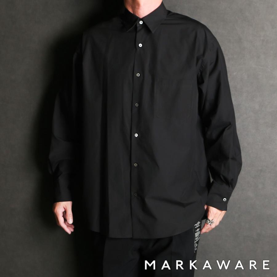 markaware 【MARKAWARE/マーカウェア】COMFORT FIT SHIRT - BLACK / オーガニックGIZA80/1タイプライター コンフォートフィットシャツ ...